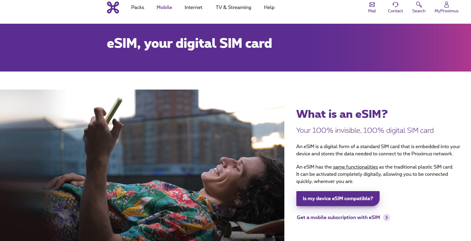 Proximus SIM Cards and eSIM: Detailed Guides for Tourists 2025